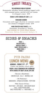 Our Menu - Leighton's Pub